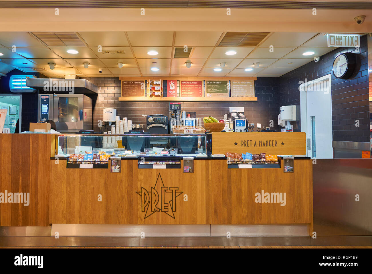 HONG KONG - CIRCA NOVEMBER, 2016: Pret a Manger in Hong Kong. Pret a ...