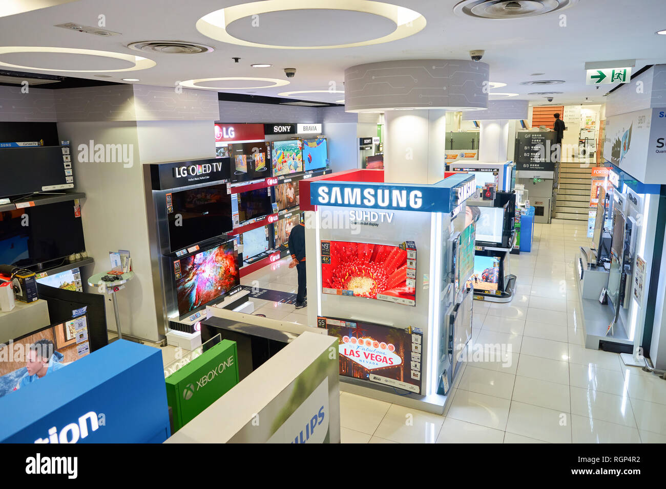 HONG KONG - CIRCA NOVEMBER, 2016: inside a electronics store in Hong ...