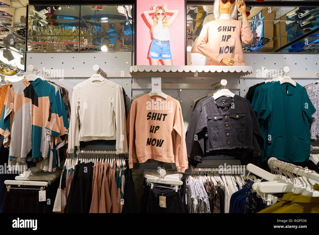 HONG KONG - CIRCA NOVEMBER, 2016: inside a store in Hong Kong. Shopping ...