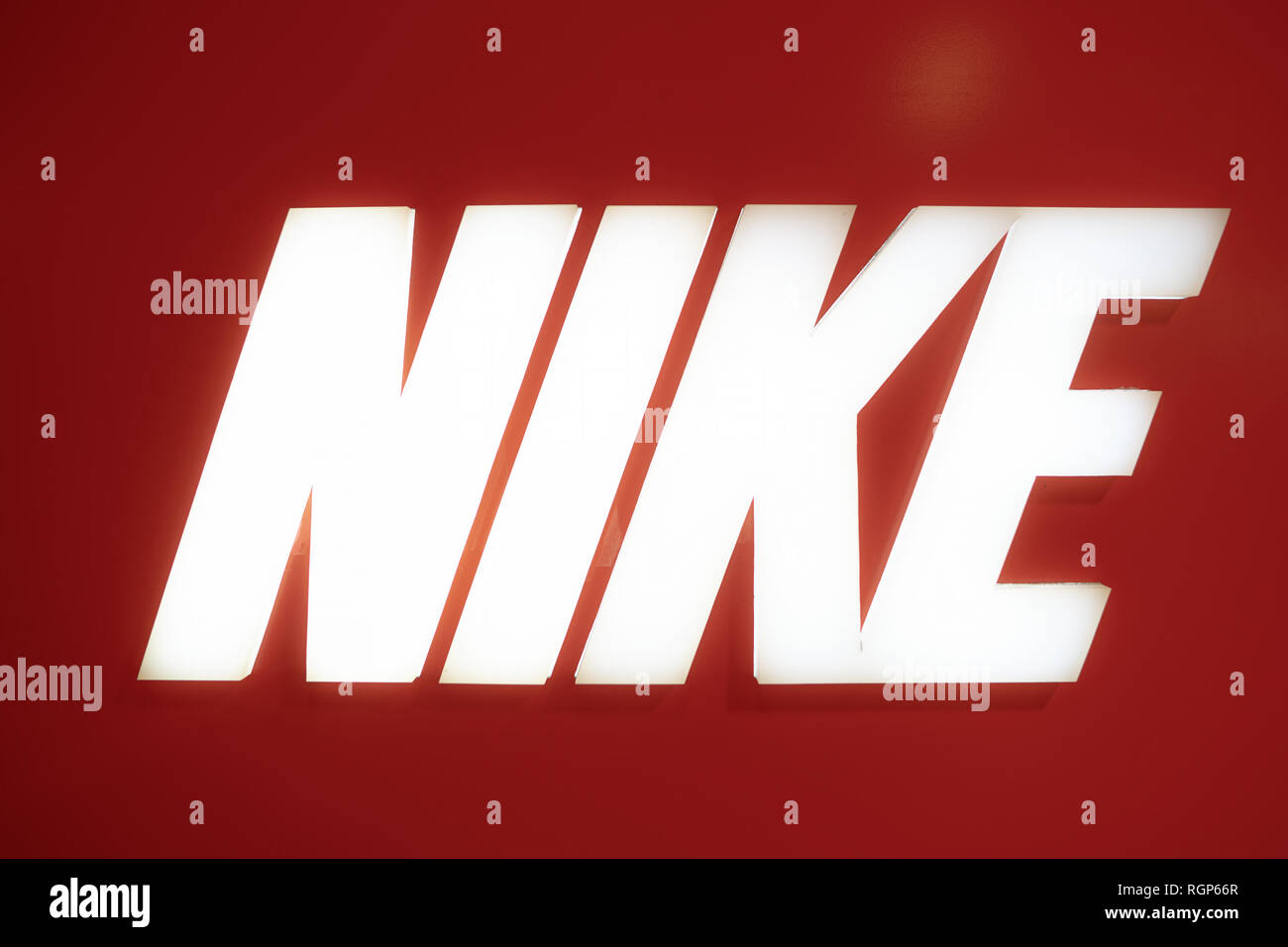 HONG KONG - CIRCA NOVEMBER, 2016: close up shot of Nike logo Stock ...