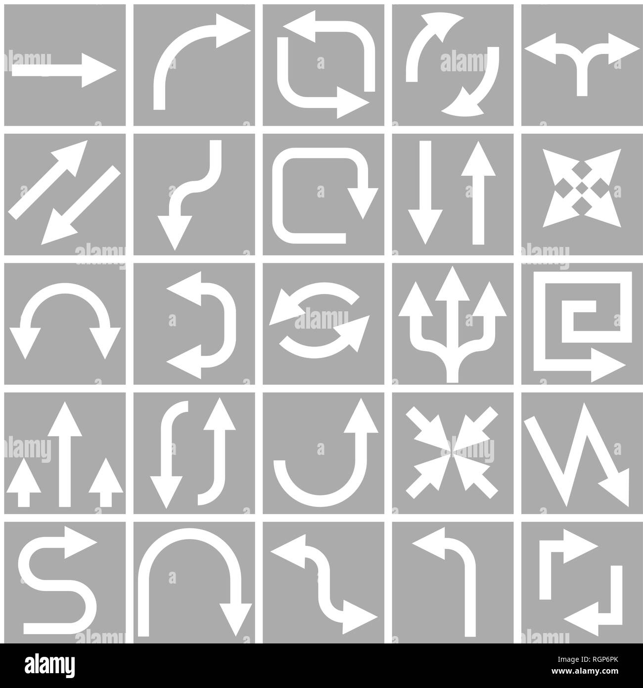 Set arrows icons on Stock Vector Images - Alamy
