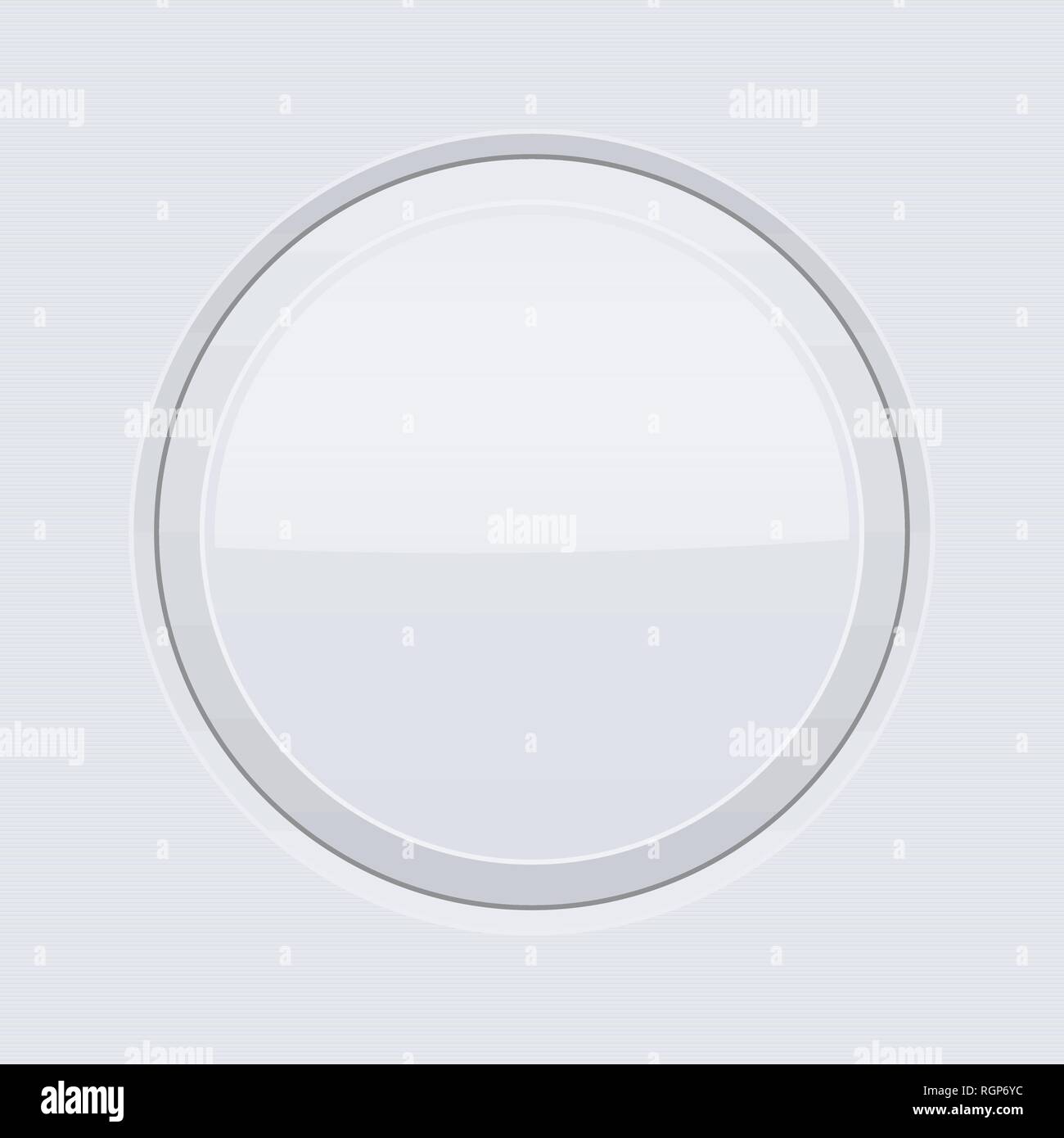 White interface round button. Blank 3d icon Stock Vector Image & Art ...
