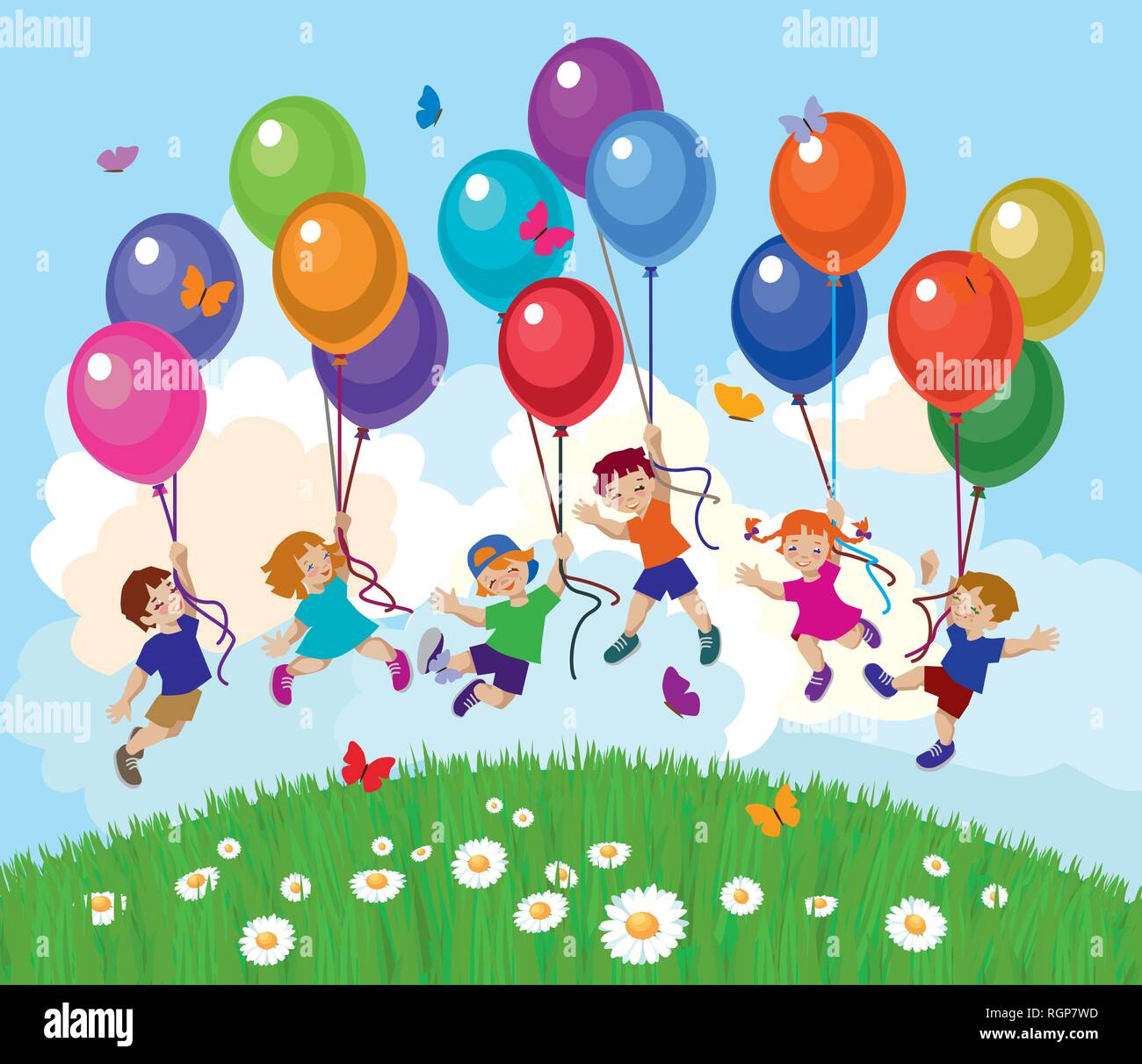 Children Jumping School Stock Vector Images - Alamy