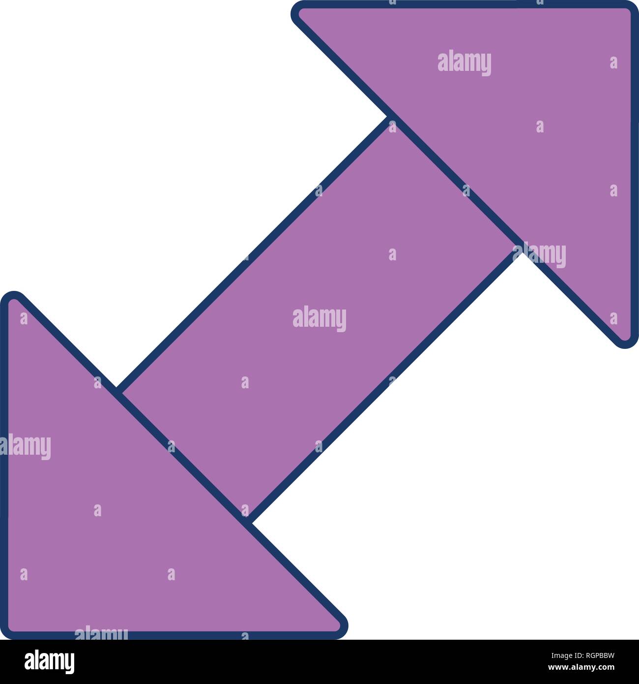 Double Arrow Vector Icon Stock Vector Image & Art - Alamy