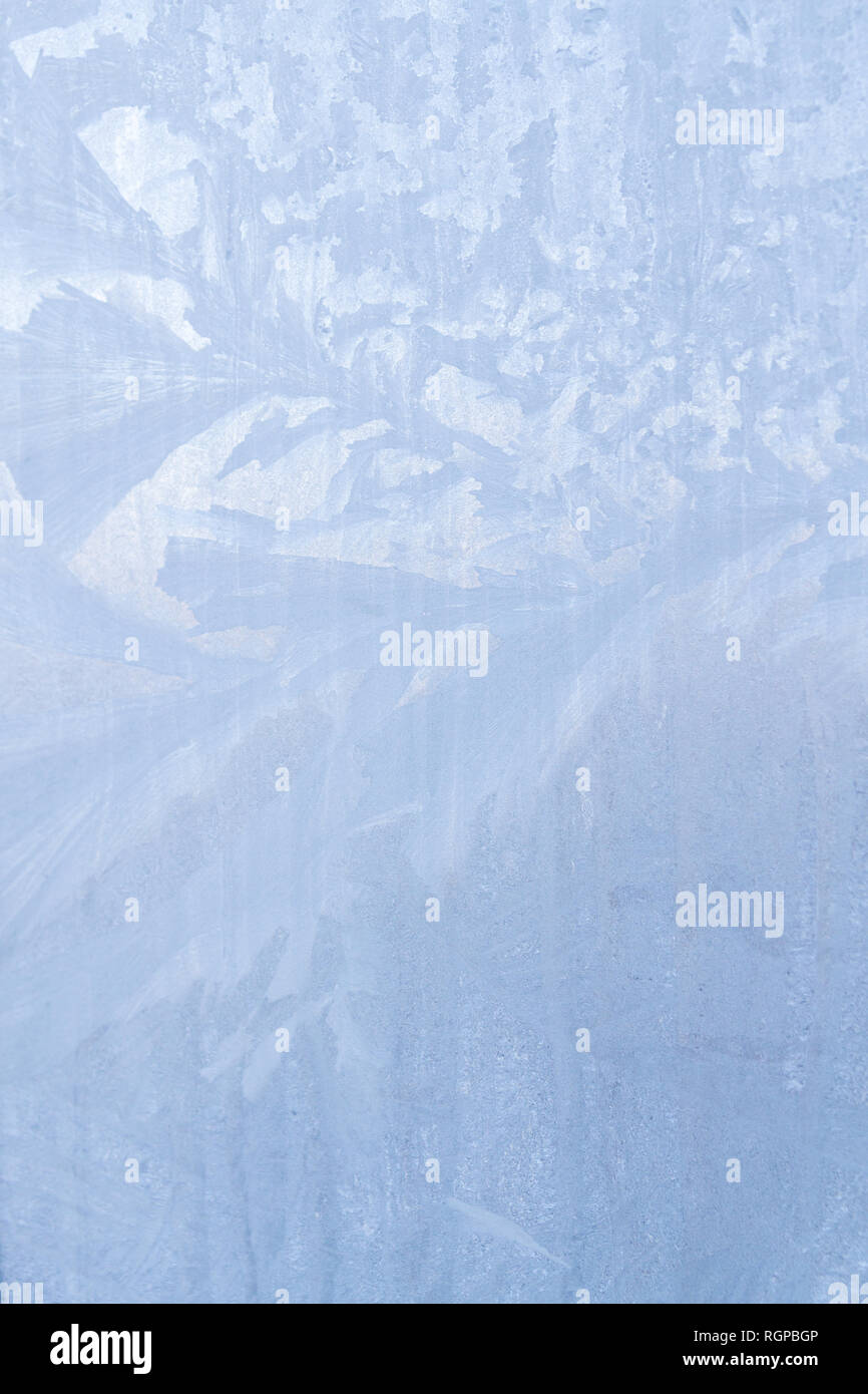 Frosty patterns on a frozen ice box in the early morning Stock Photo ...