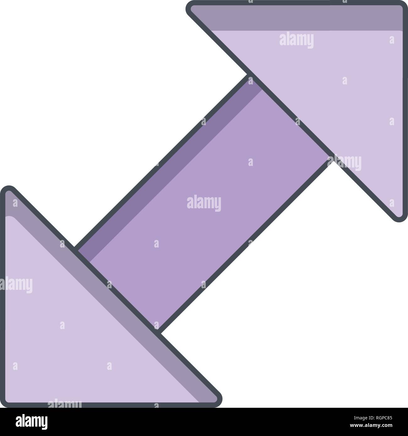 Double Arrow Vector Icon Stock Vector Image & Art - Alamy