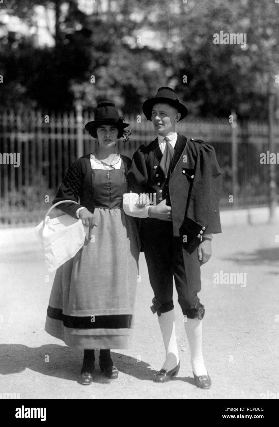 italy, trentino alto adige, typical costumes, 1920-30 Stock Photo - Alamy