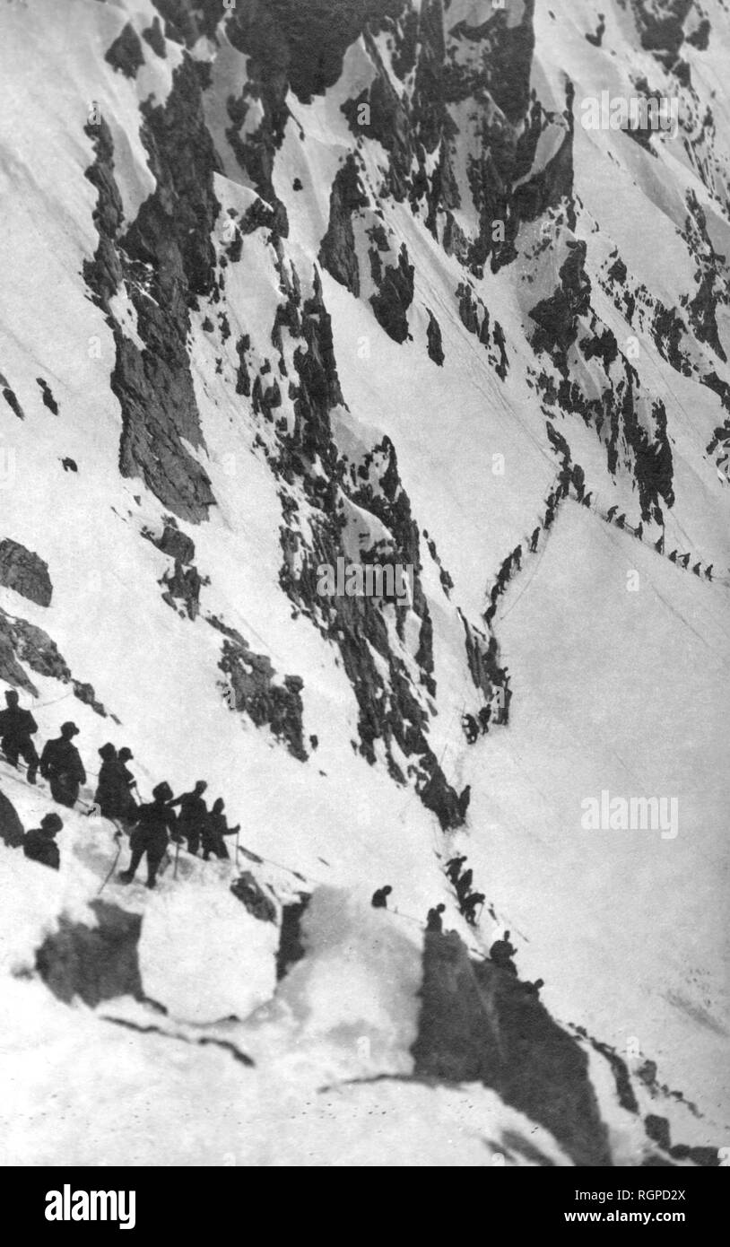 Ortler mount, explorers, bolzano, trentino alto adige, italy 1910-20 ...