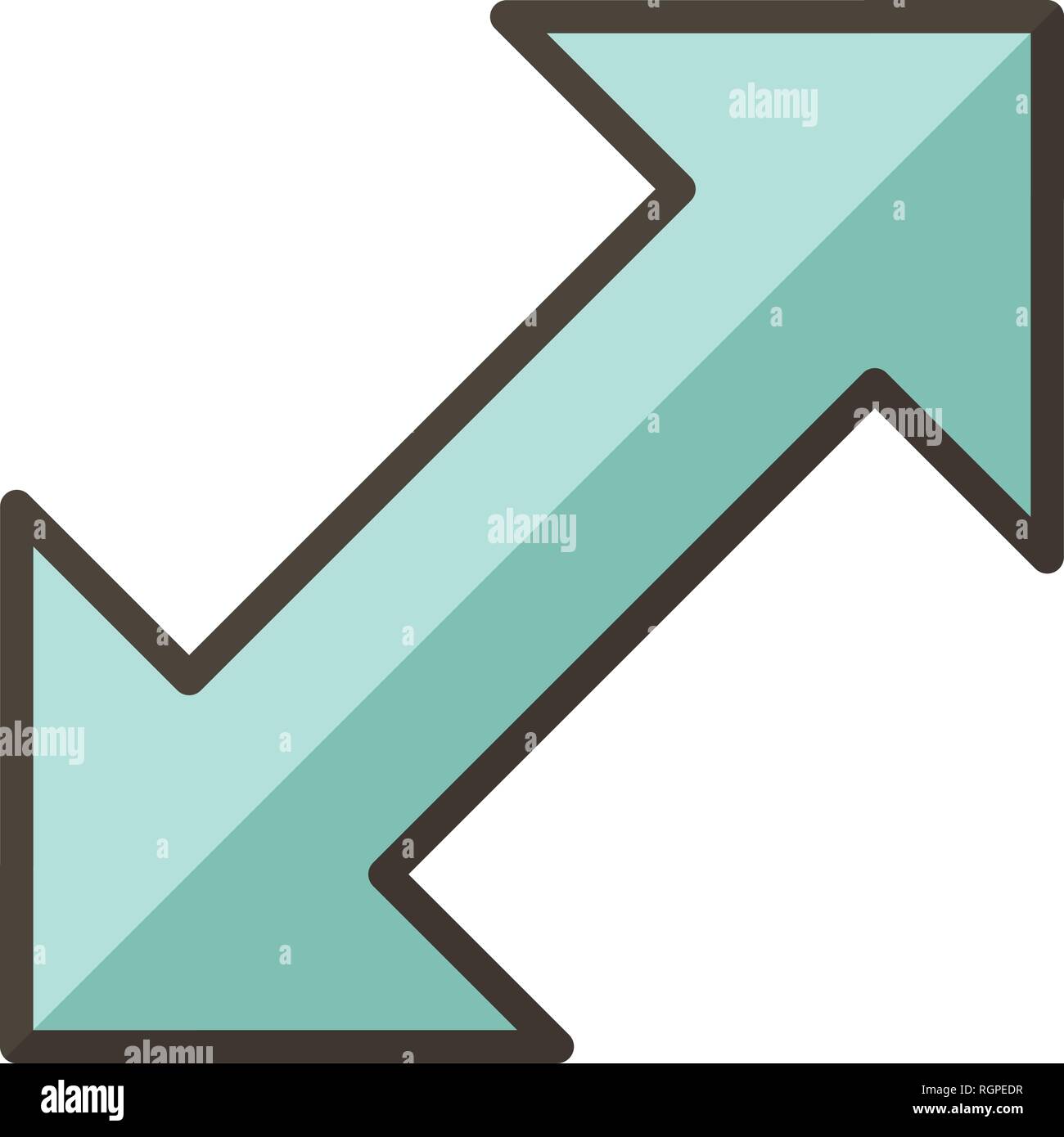 Double Arrow Vector Icon Stock Vector Image & Art - Alamy