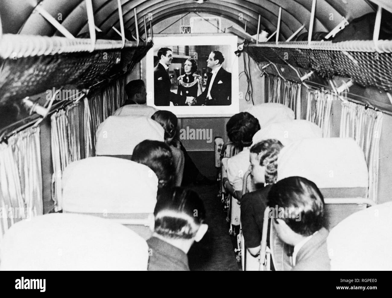 first projection on board, 1938 Stock Photo - Alamy