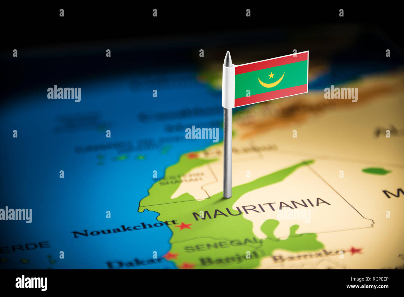 Country mauritania map hi-res stock photography and images - Alamy