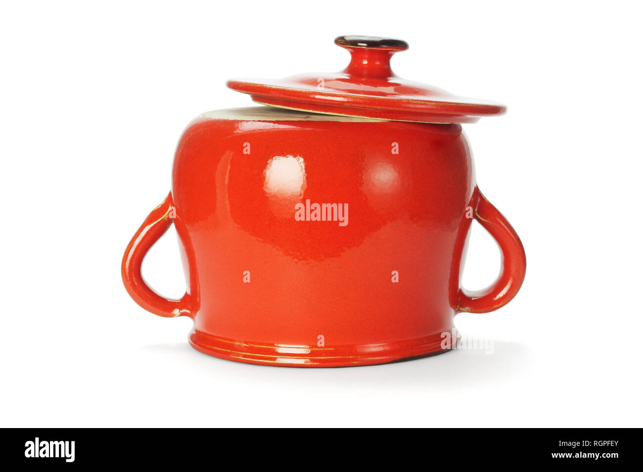 Inverted Empty Red Clay Pot on White Background Stock Photo - Alamy