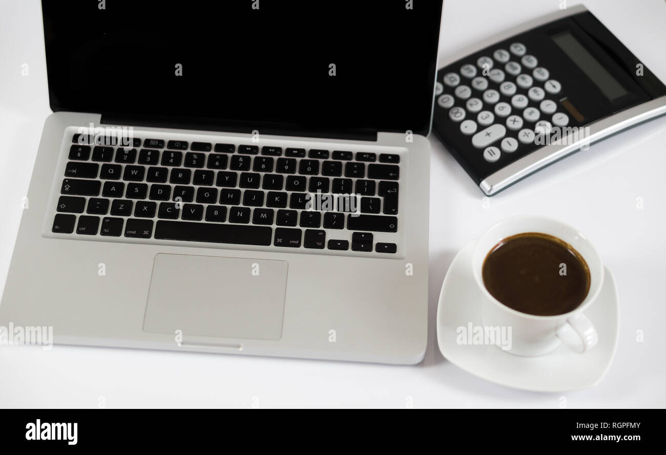 Notebook computer keyboard calculator hi-res stock photography and ...