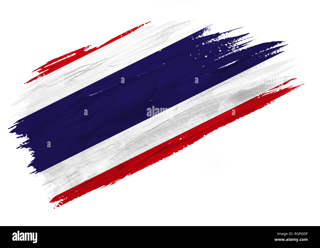 Brush painted Costa Rica flag. Hand drawn style illustration Stock ...