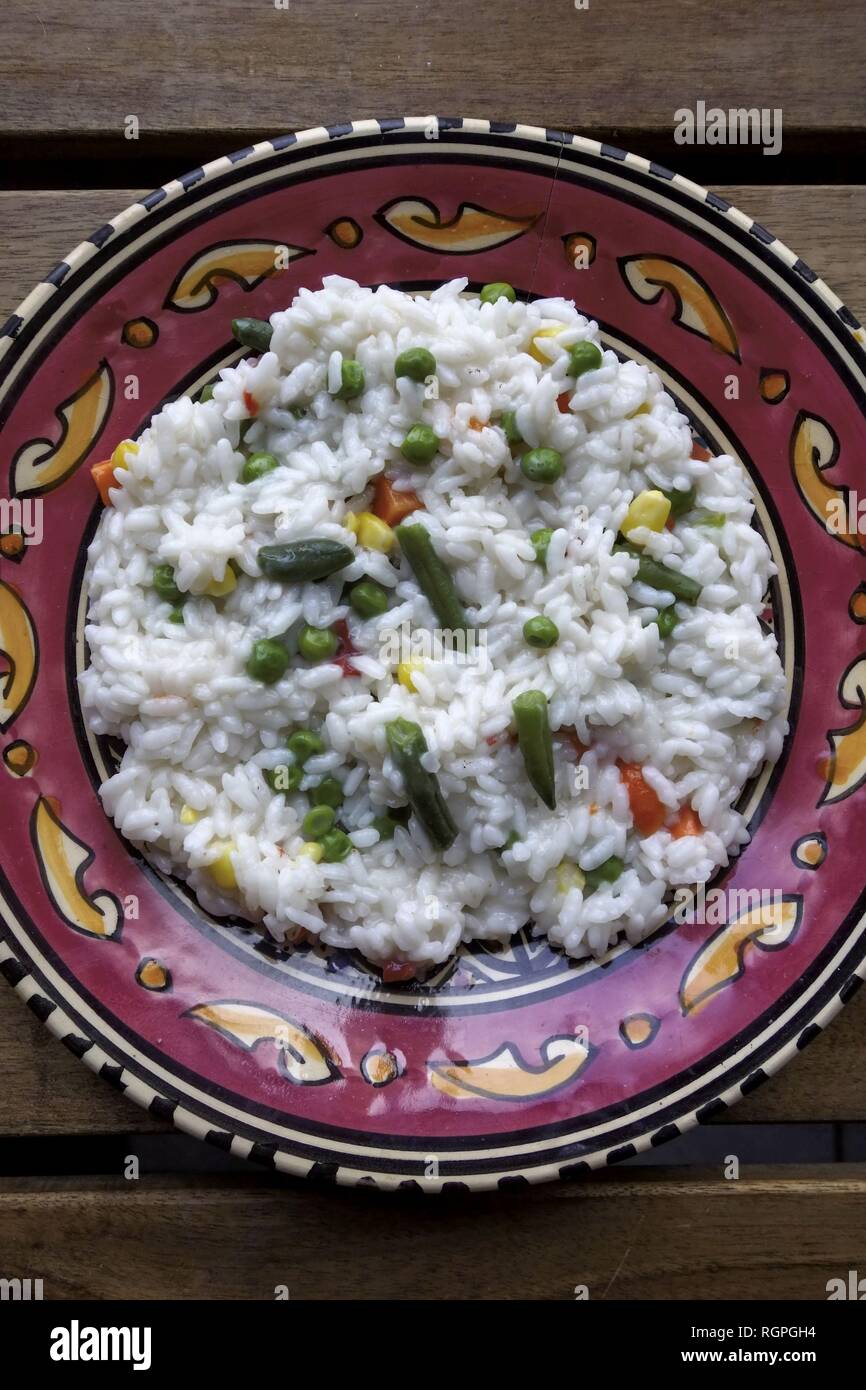 Veg Pulao - Mixed Vegetables with Rice Stock Photo - Alamy