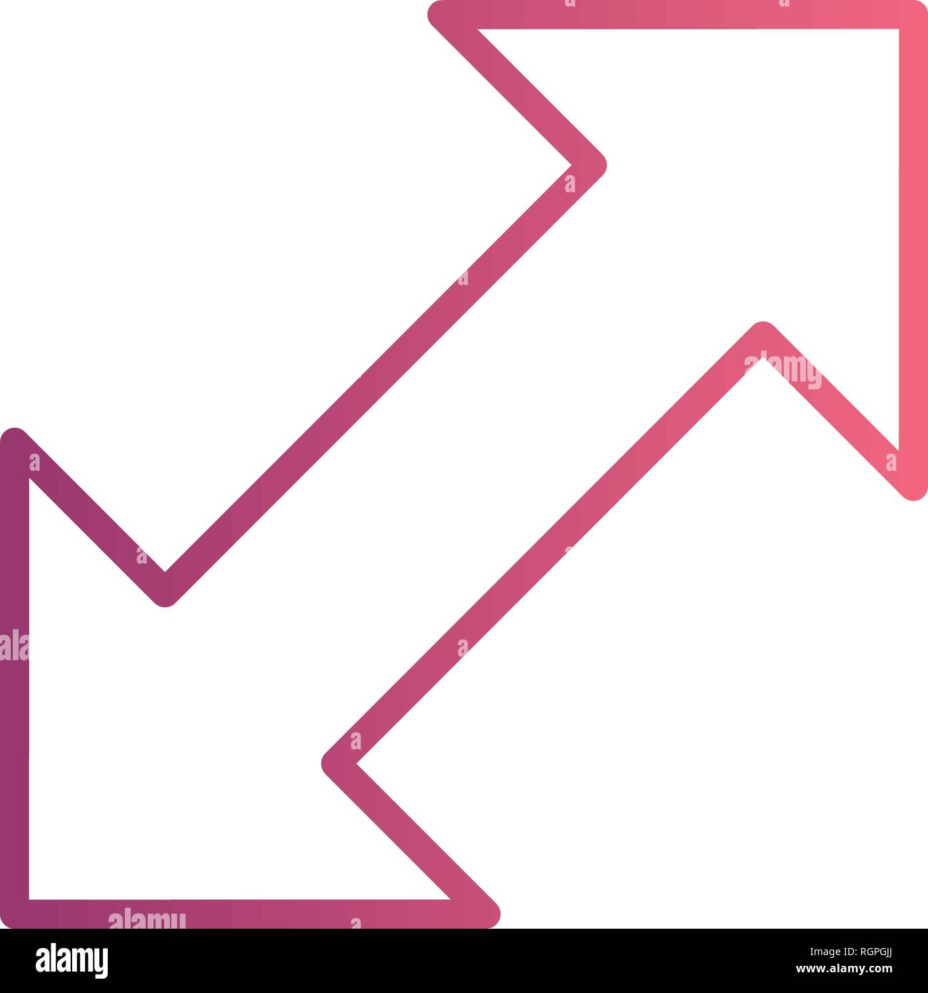 Double Arrow Vector Icon Stock Vector Image & Art - Alamy