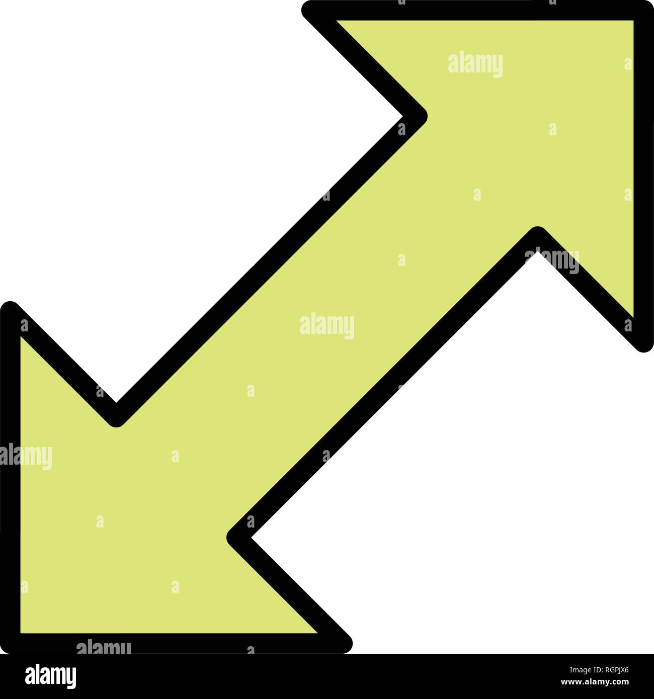 Double Arrow Vector Icon Stock Vector Image & Art - Alamy