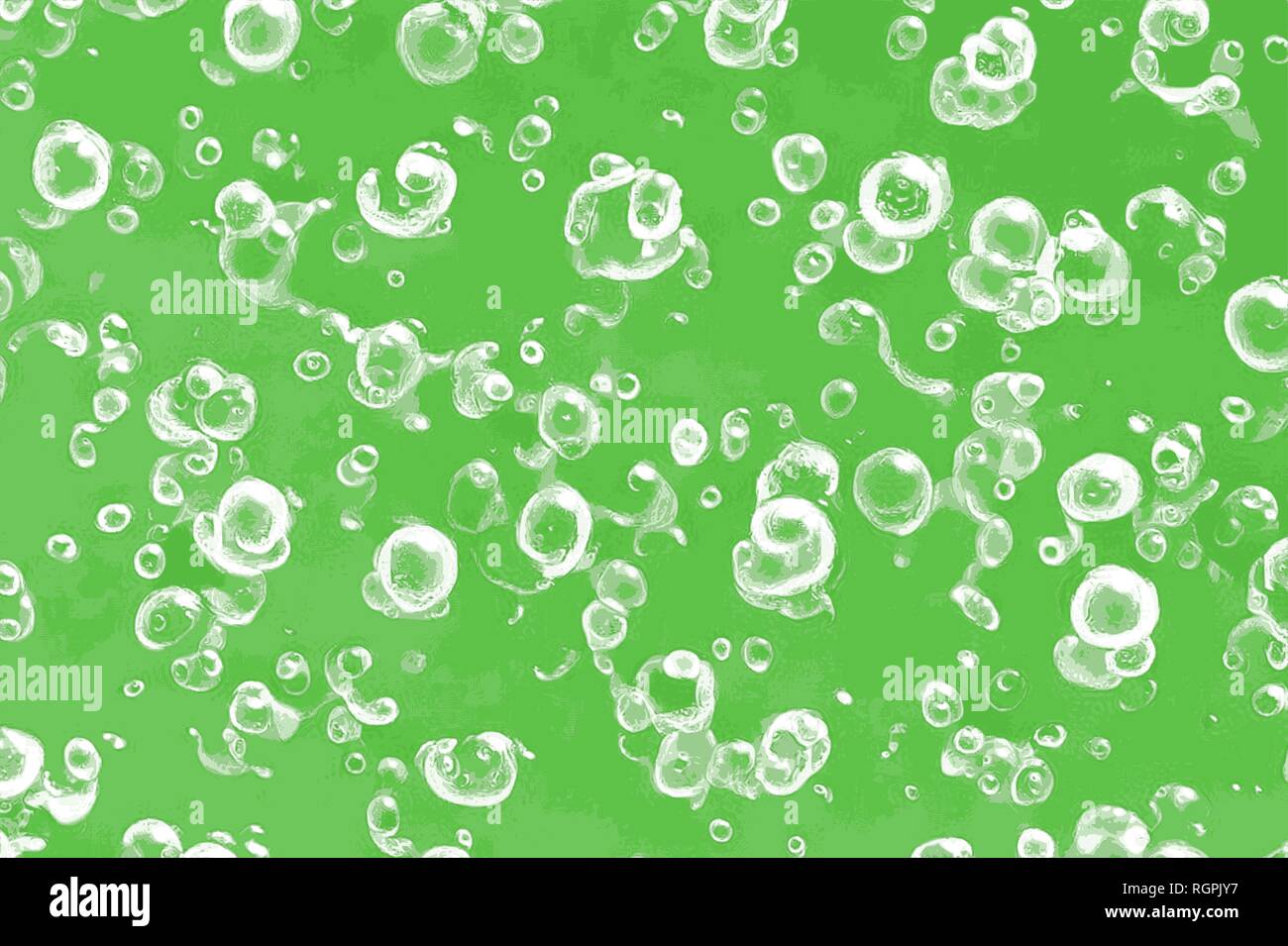 Green oxygen texture or air bubbles in green soda Stock Photo - Alamy