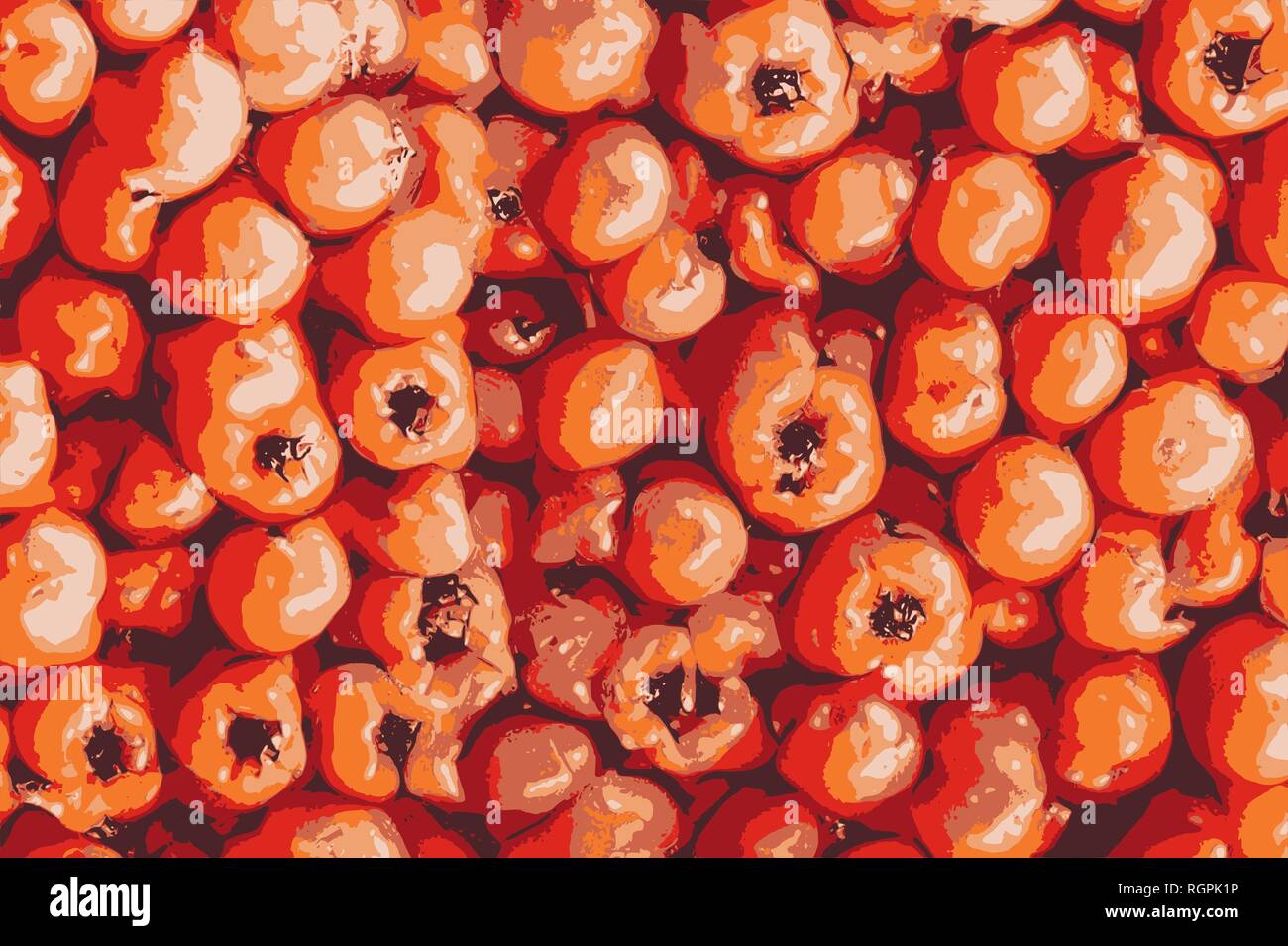 Texture of tomato, abstract red tomatoes at the market, top view Stock ...