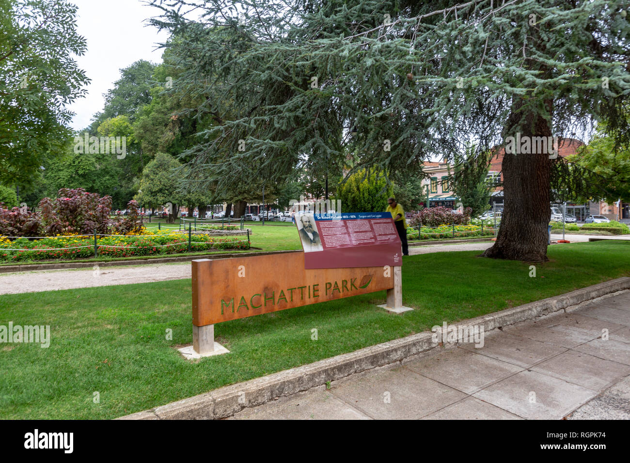 Bathurst city centre and Machattie park, a council employee is ...