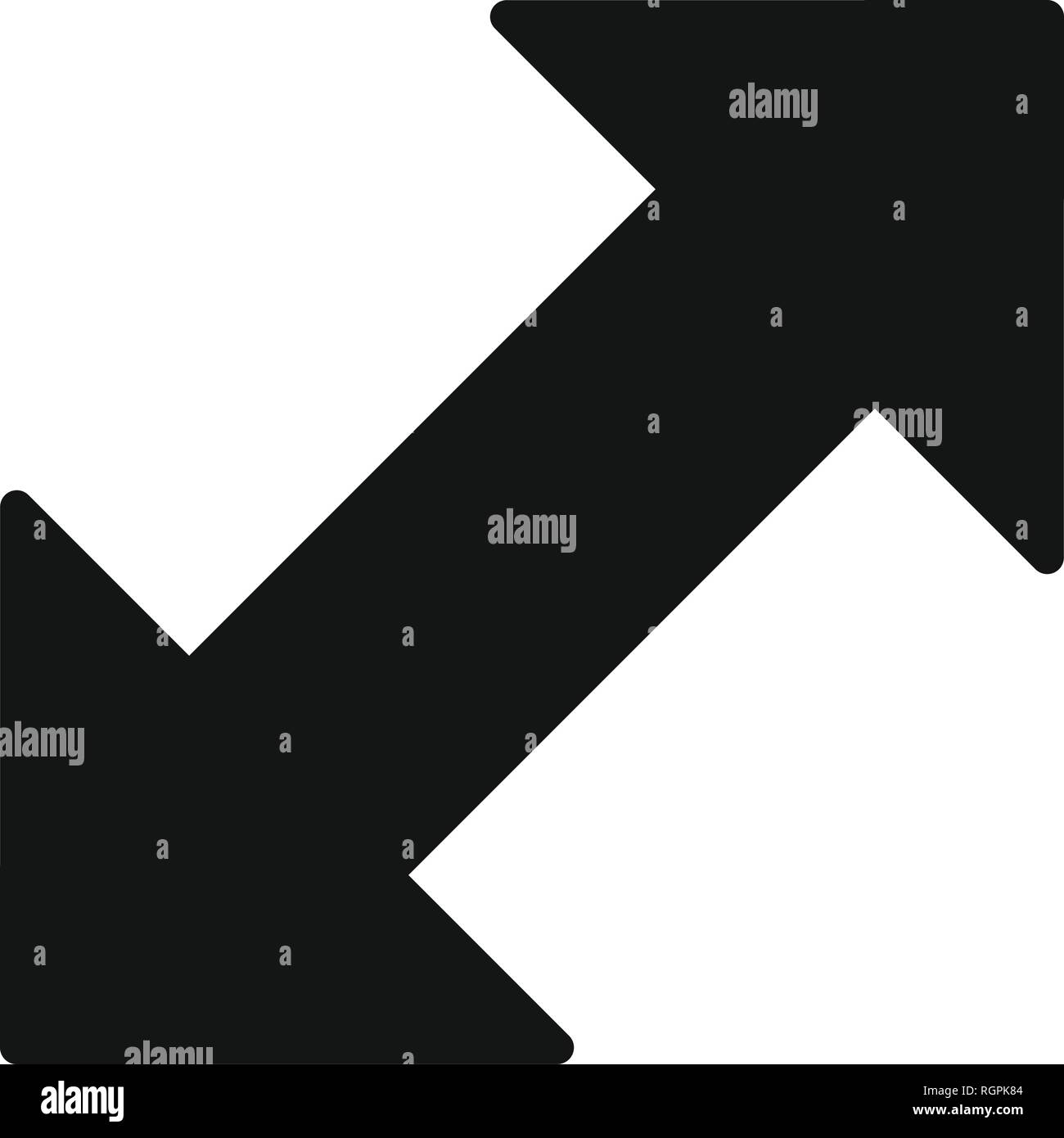 Double Arrow Vector Icon Stock Vector Image & Art - Alamy