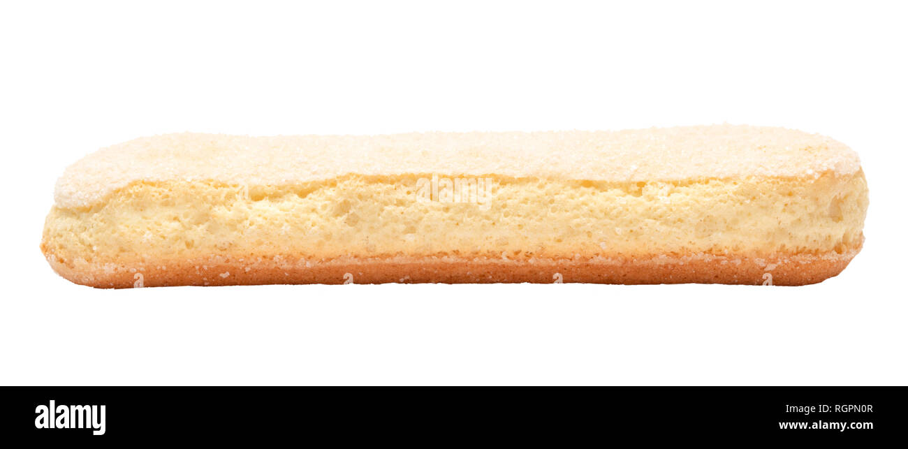 Traditional Italian Savoiardi ladyfingers Biscuits on White Background ...