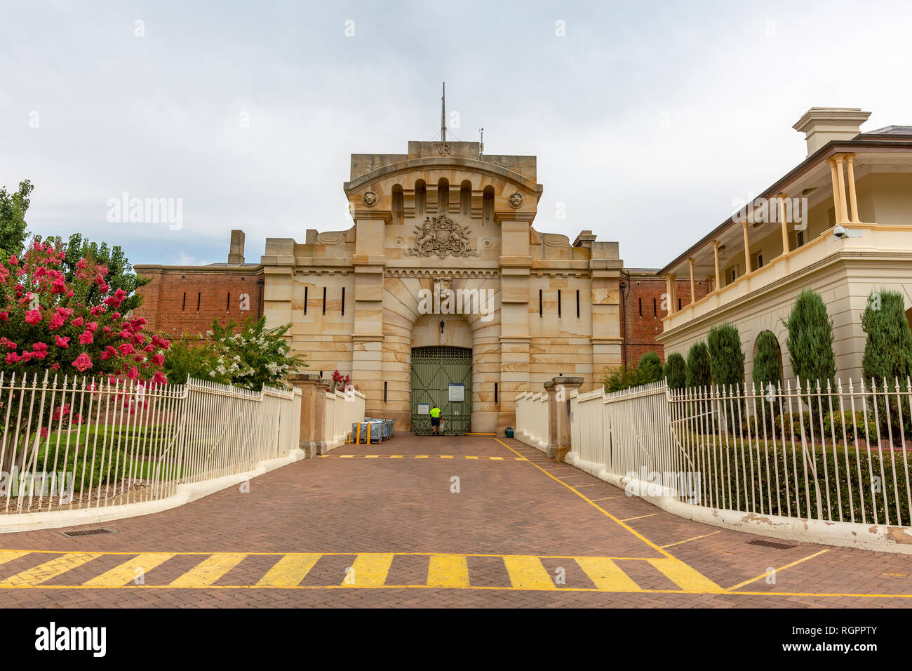 Victorian stone gatehouse at Bathurst jail correctional prison centre ...