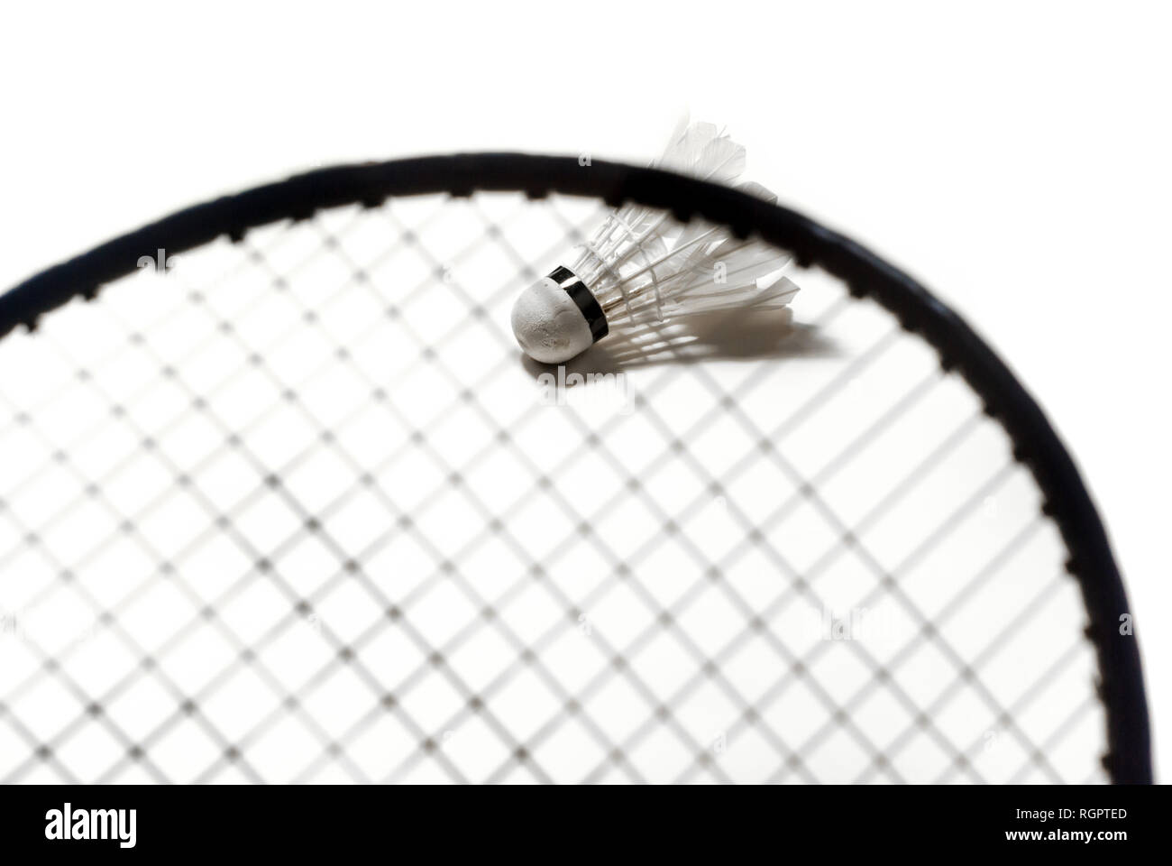 Badminton racket and shuttlecock Stock Photo - Alamy
