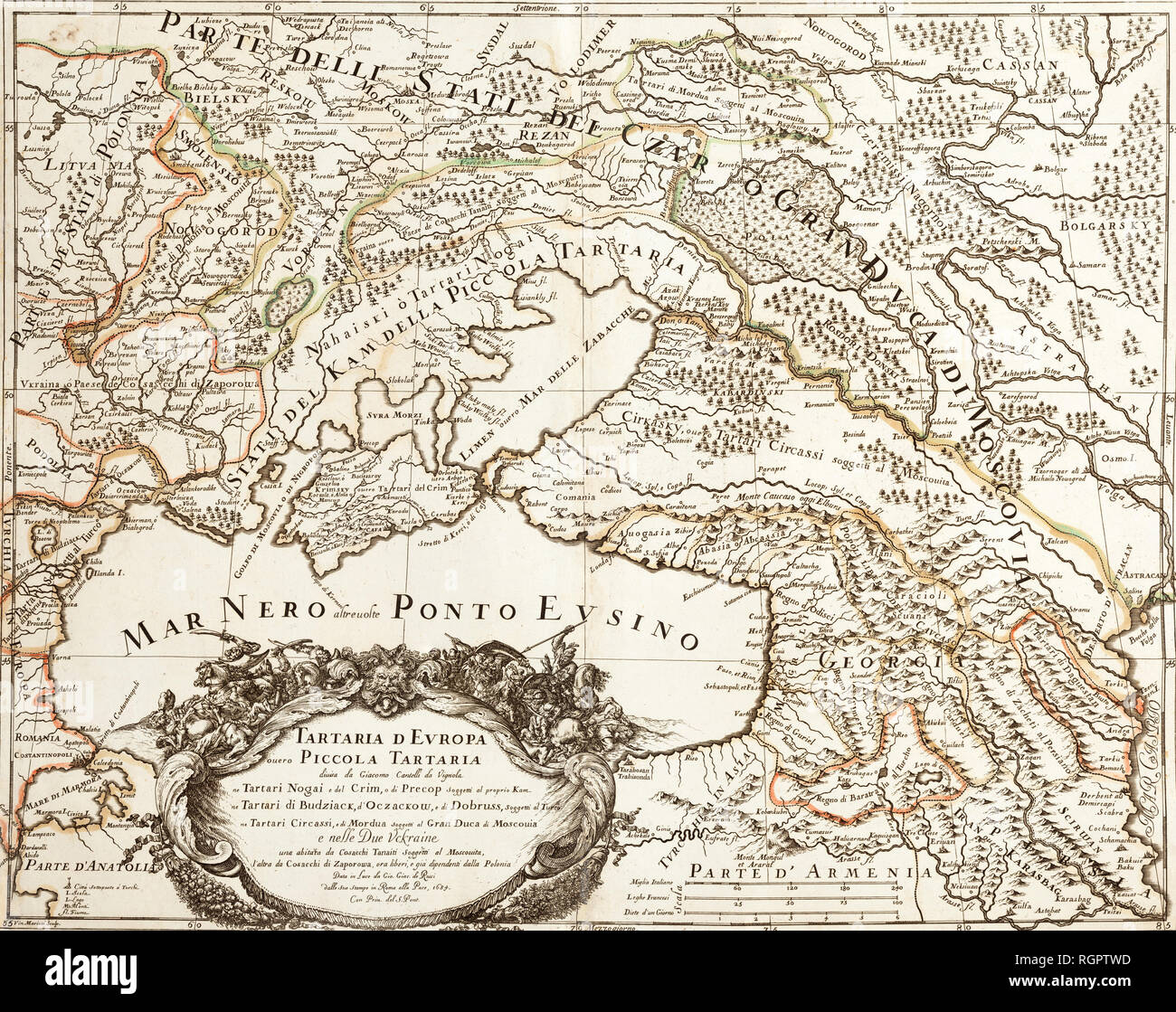 Map of European and Minor Tartaria (Crimea). Giacomo Giovanni Rossi ...