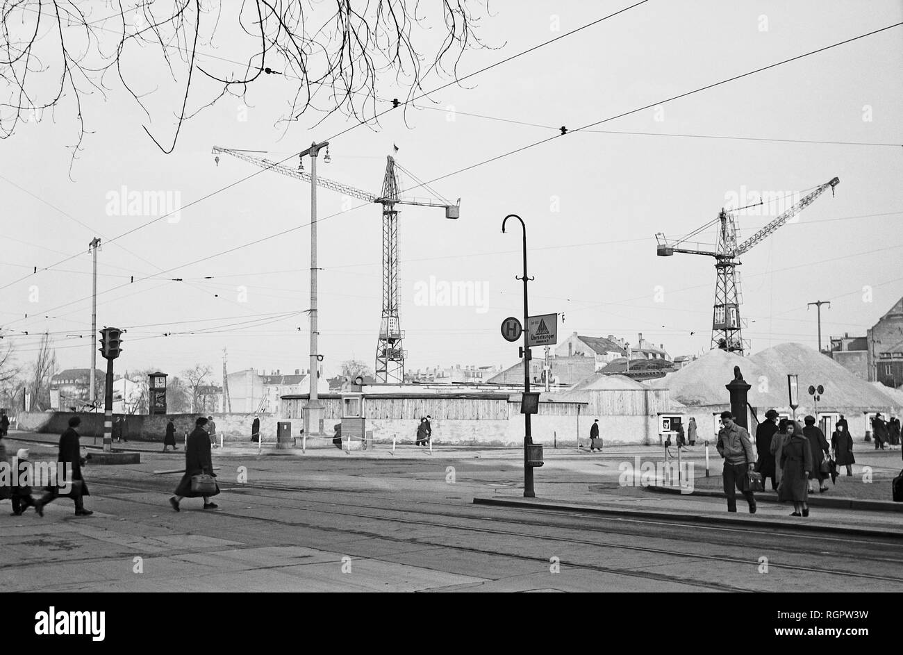 Construction site Opera, 1956-1959, Karl-Marx-Platz today Augustusplatz ...