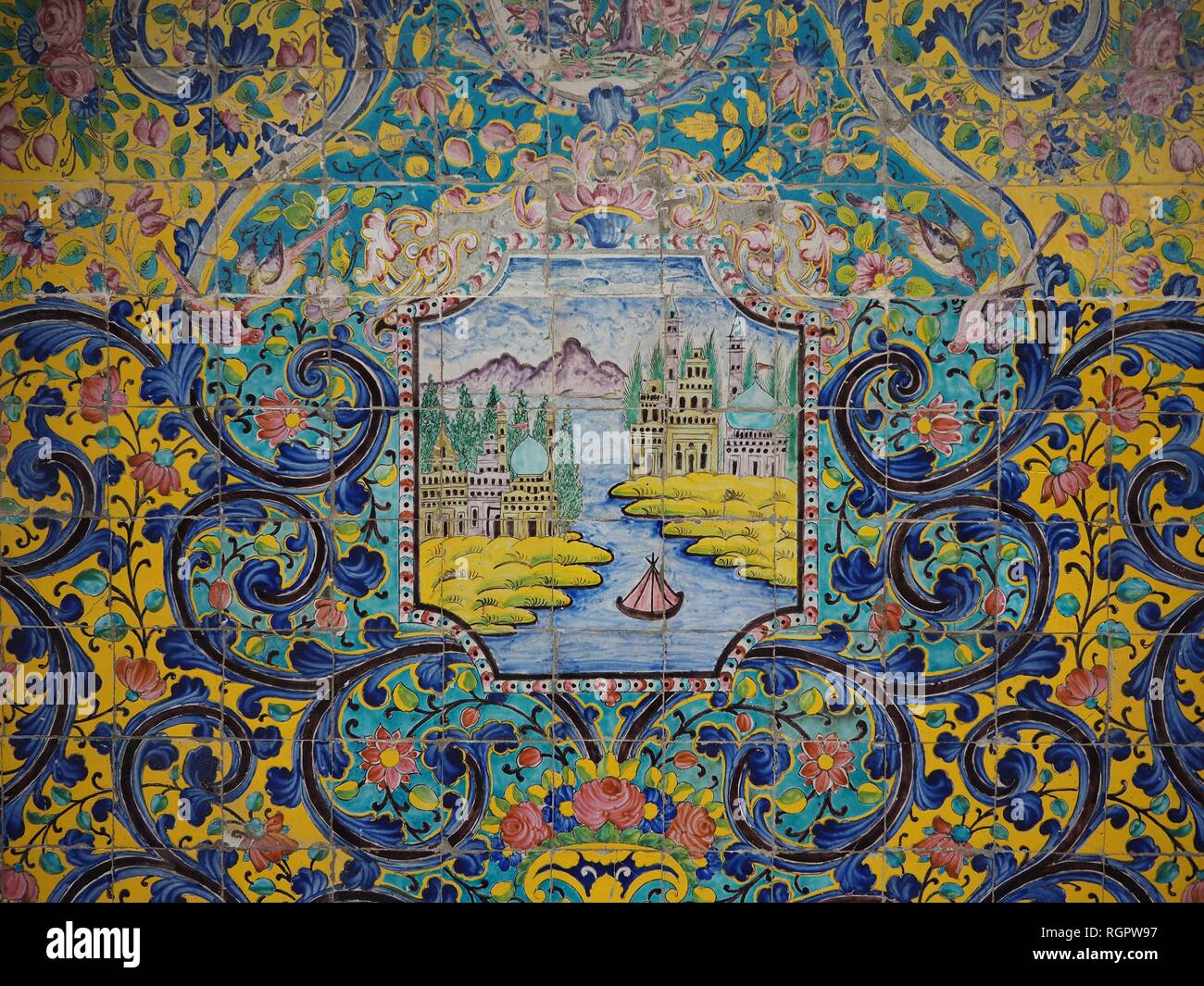 Home & Living Home Décor Decorative Tiles Lovely Landscape -Colourful ...