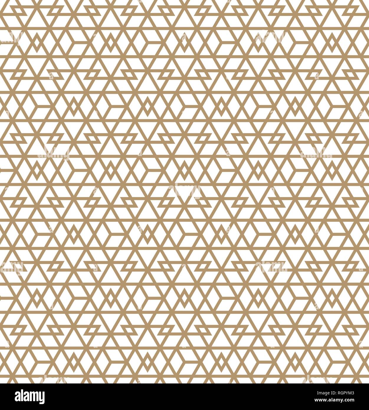 Abstract Geometric Seamless pattern .Brown lines on white background ...