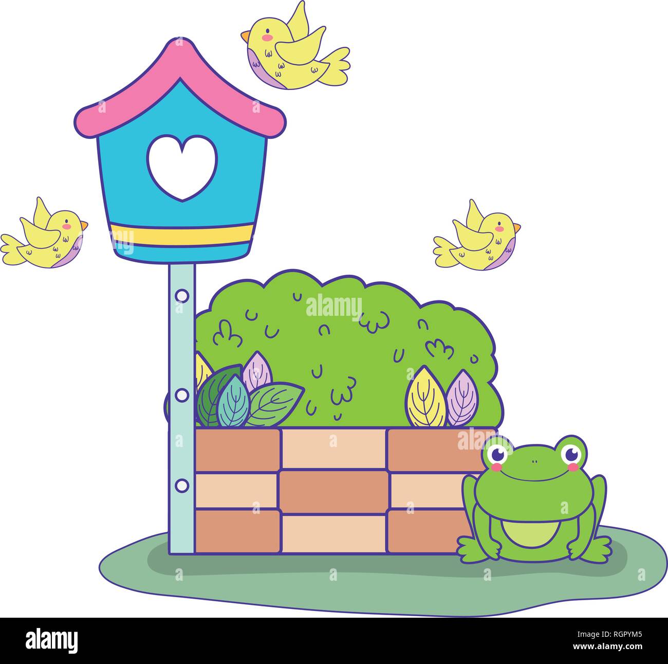 Cartoon bush natural comic hi-res stock photography and images - Alamy