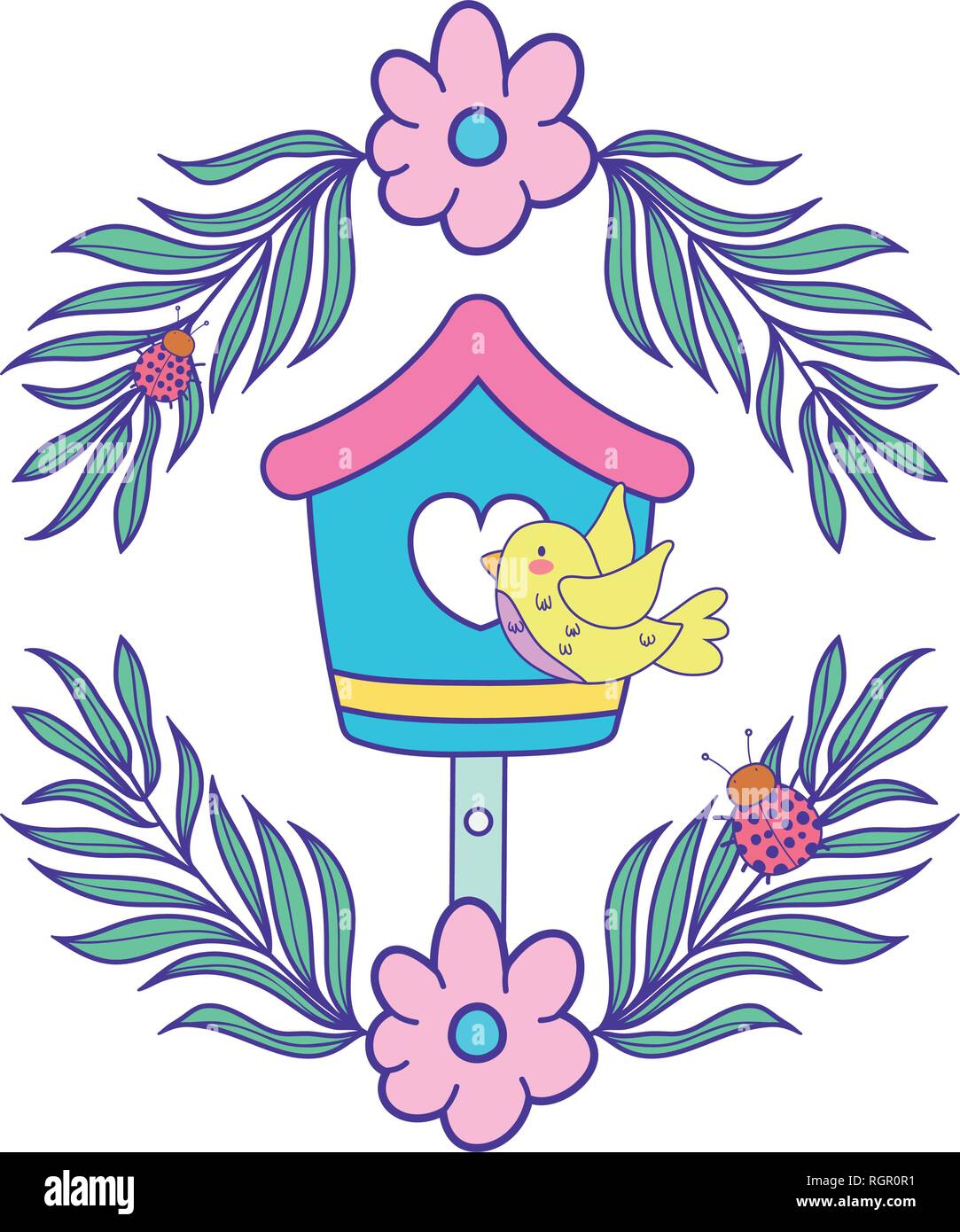 Whimsical Birdhouse Clipart