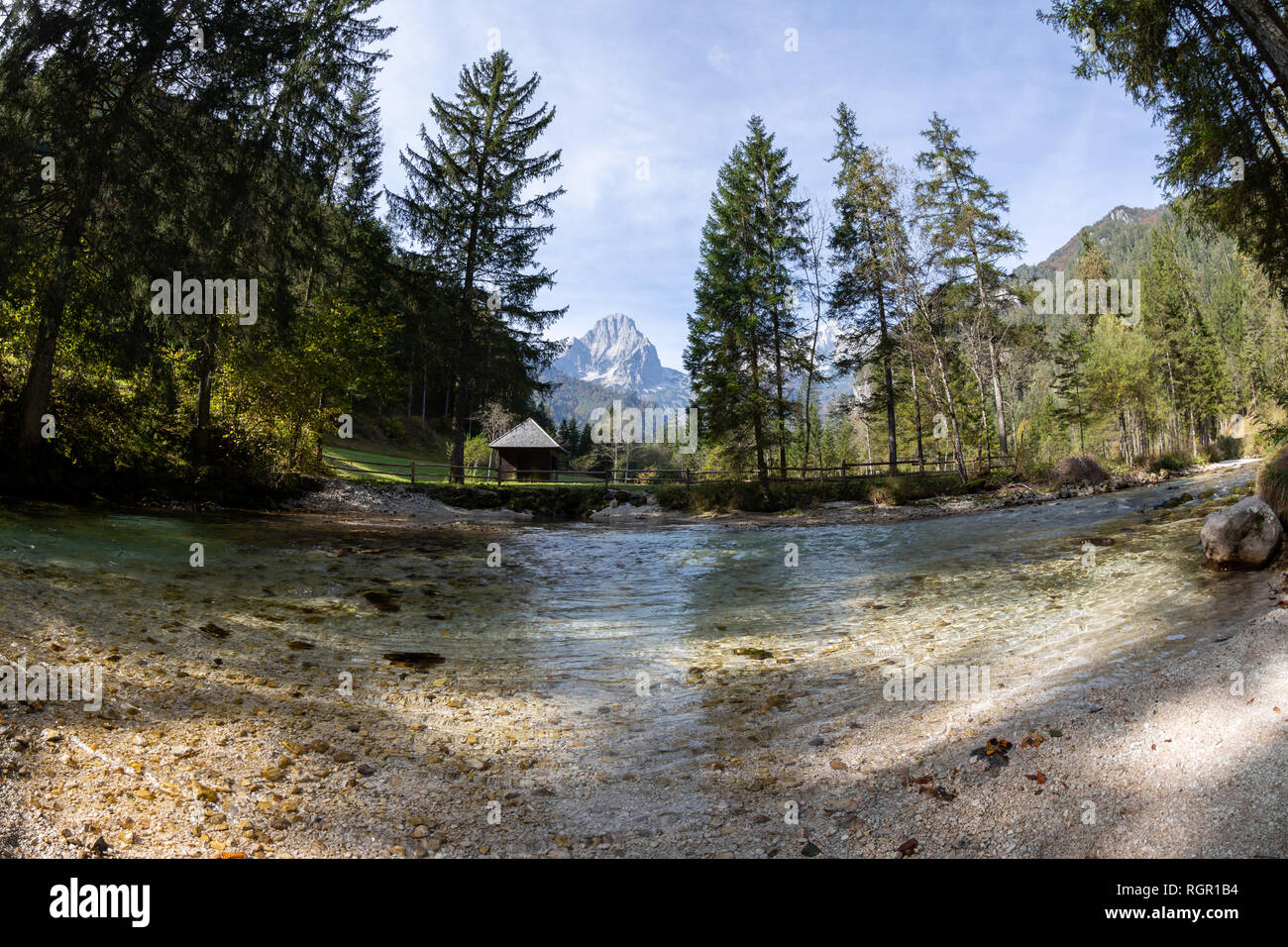 A beautiful clear river in Austria Stock Photo - Alamy