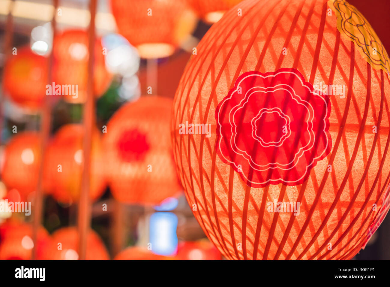 Chinese red lanterns for the Chinese New Year Stock Photo - Alamy