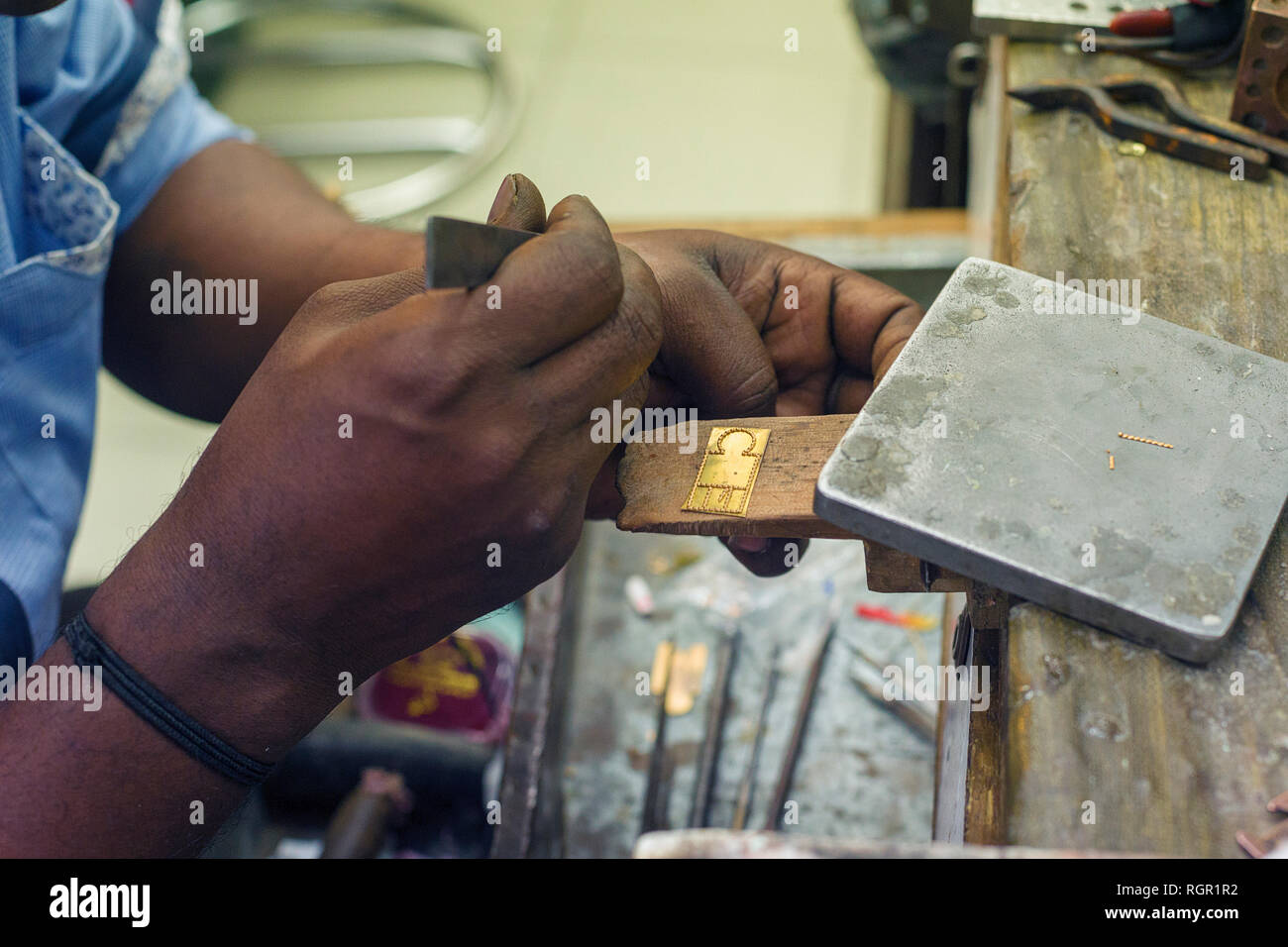 In his goldsmith shop hi-res stock photography and images - Alamy