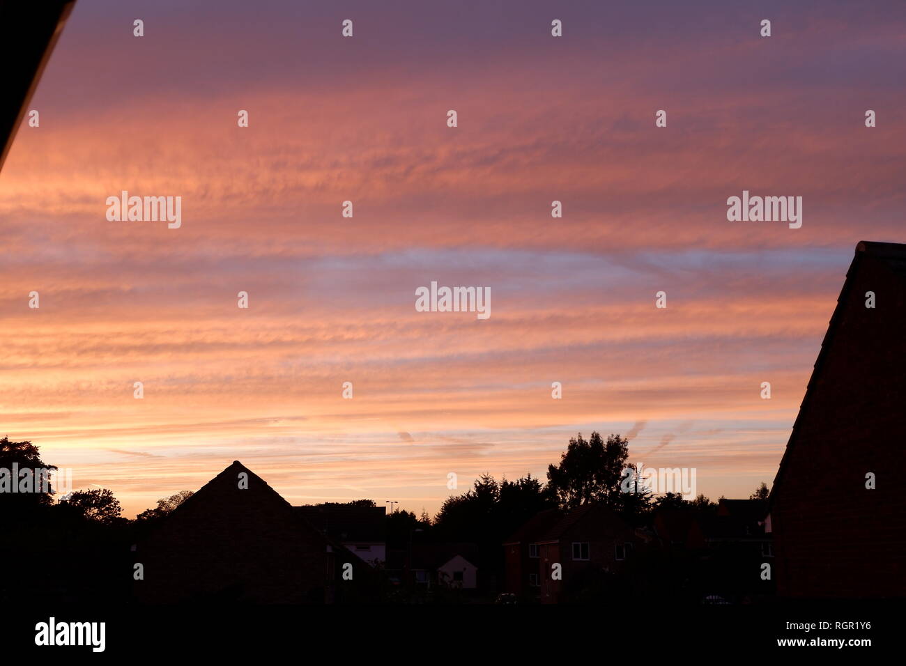 Pretty sunset, dusk sky Stock Photo - Alamy
