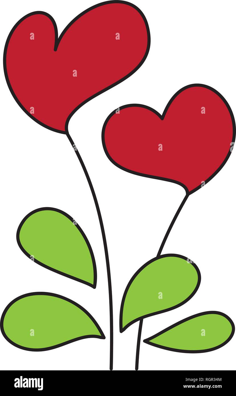 heart flowers, vector Stock Vector Image & Art - Alamy