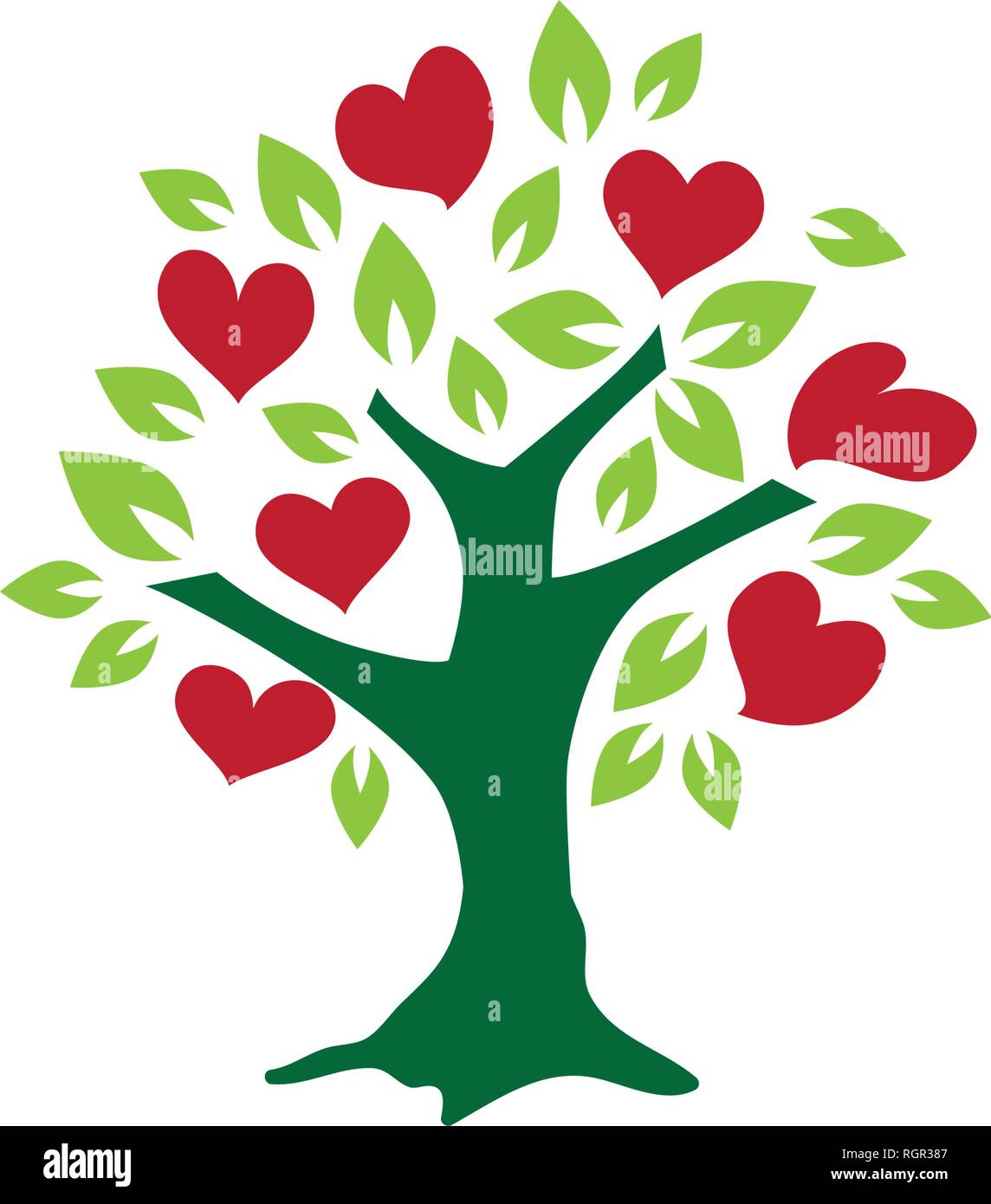 love tree, vector logo icon Stock Vector Image & Art - Alamy