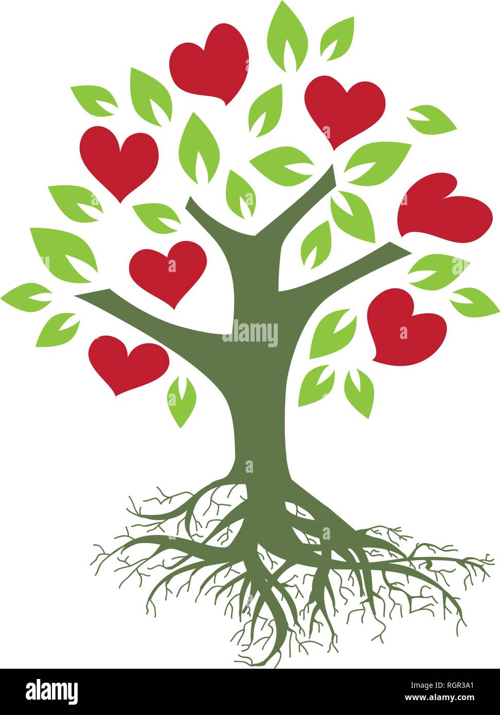 love tree, vector logo icon Stock Vector Image & Art - Alamy