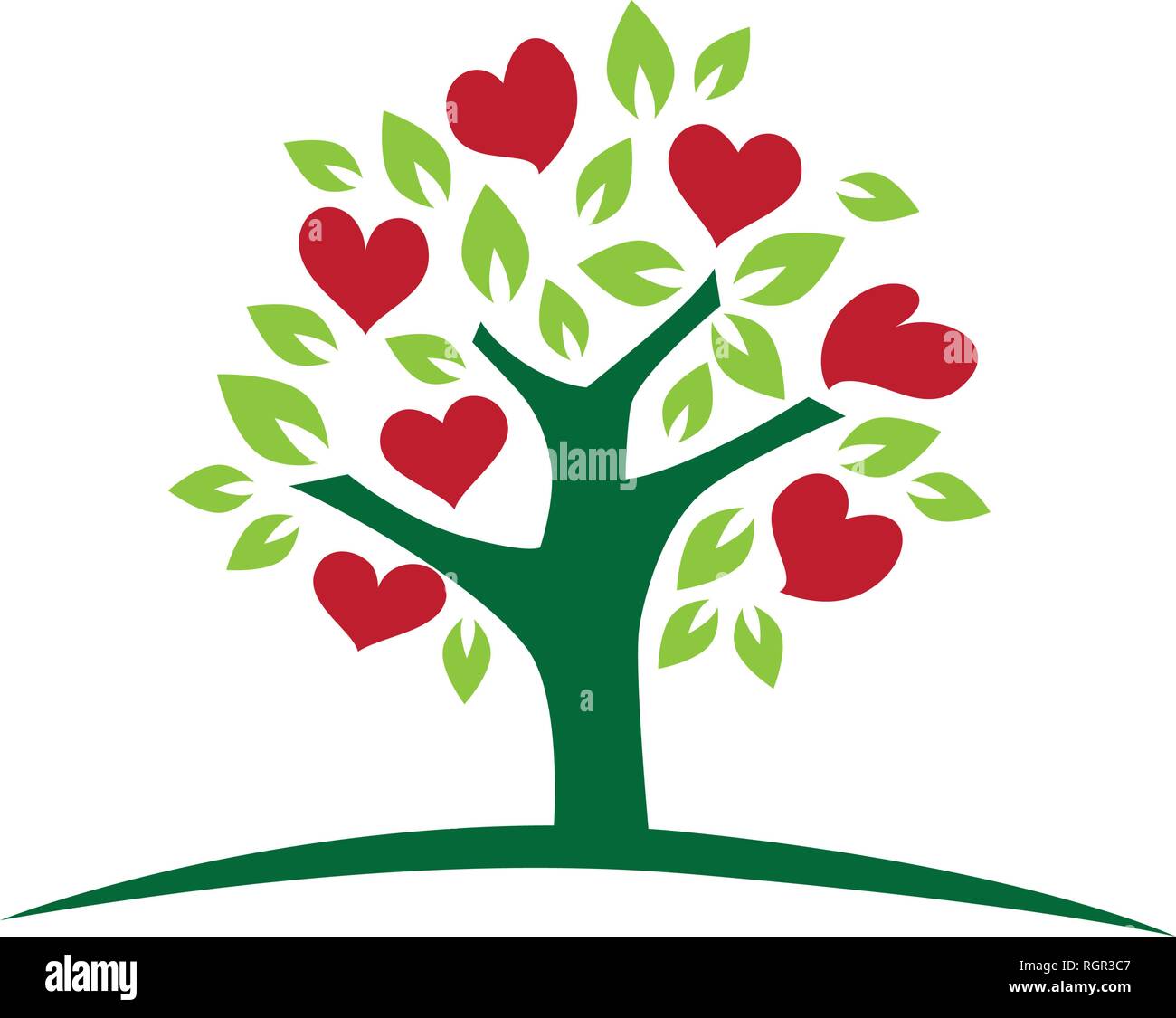 love tree, vector logo icon Stock Vector Image & Art - Alamy