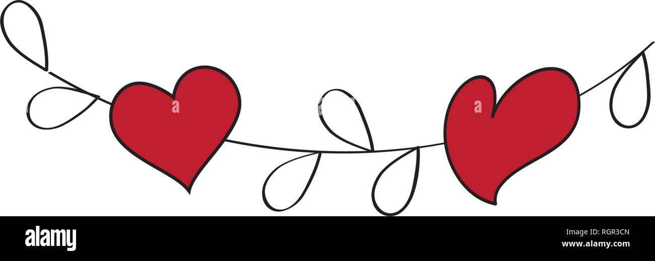 Red heart leaves Stock Vector Images - Alamy