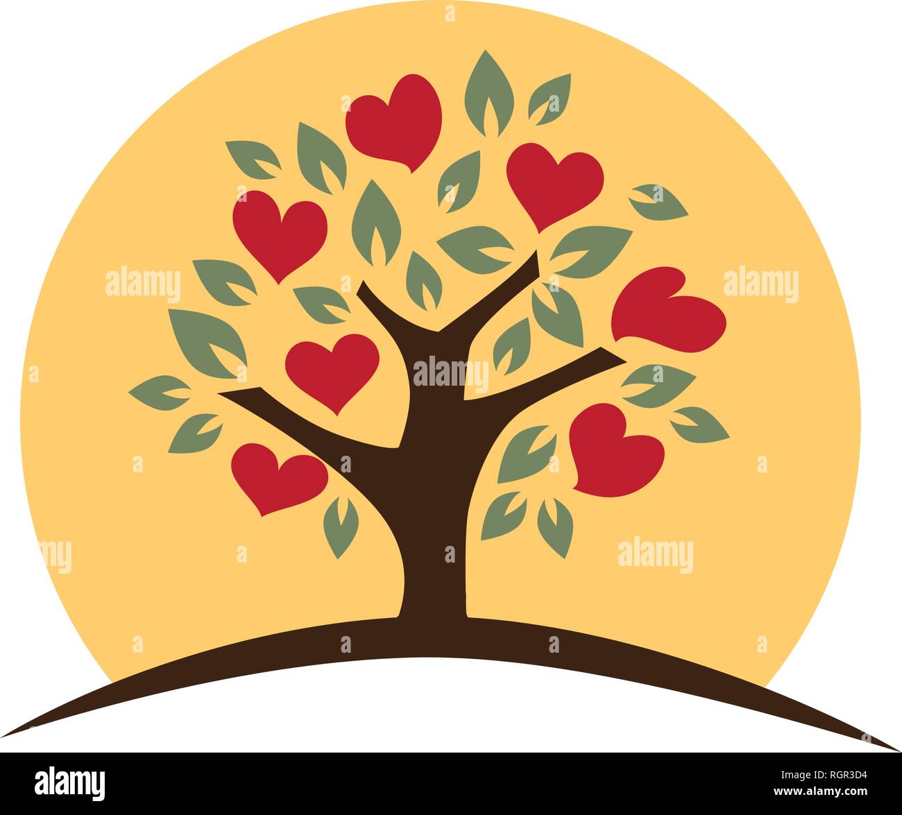 love tree, vector logo icon Stock Vector Image & Art - Alamy