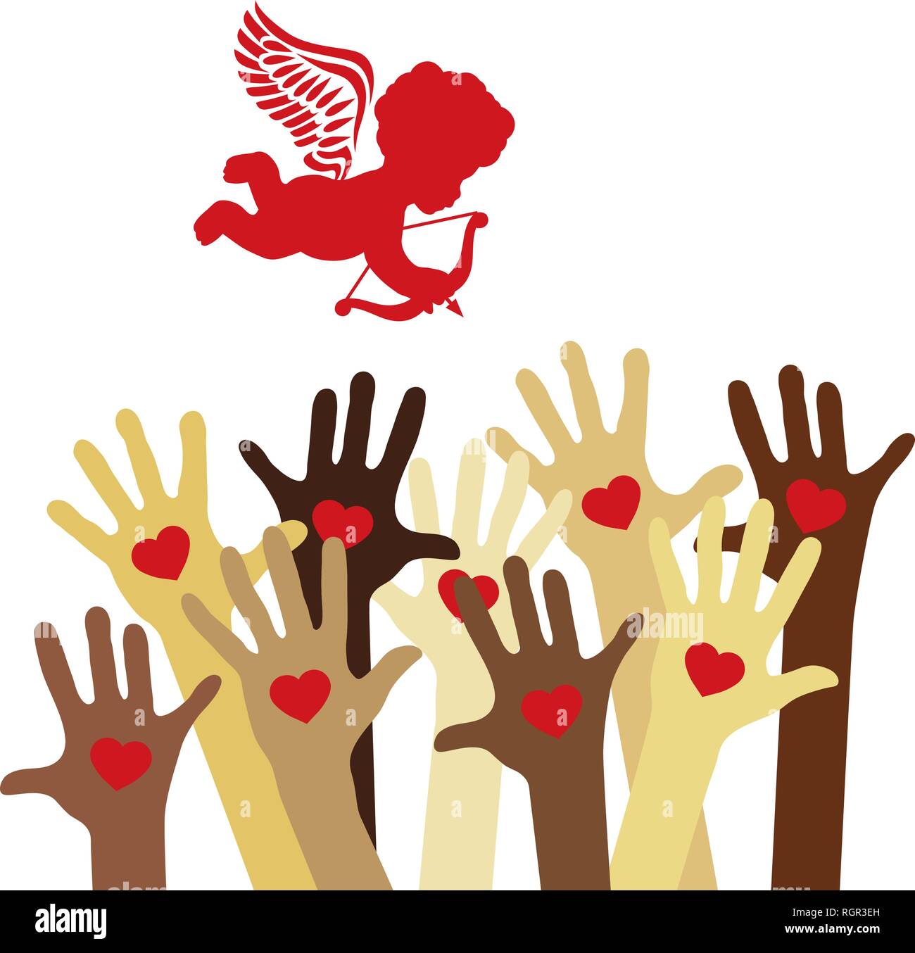 Human palm Stock Vector Images - Alamy