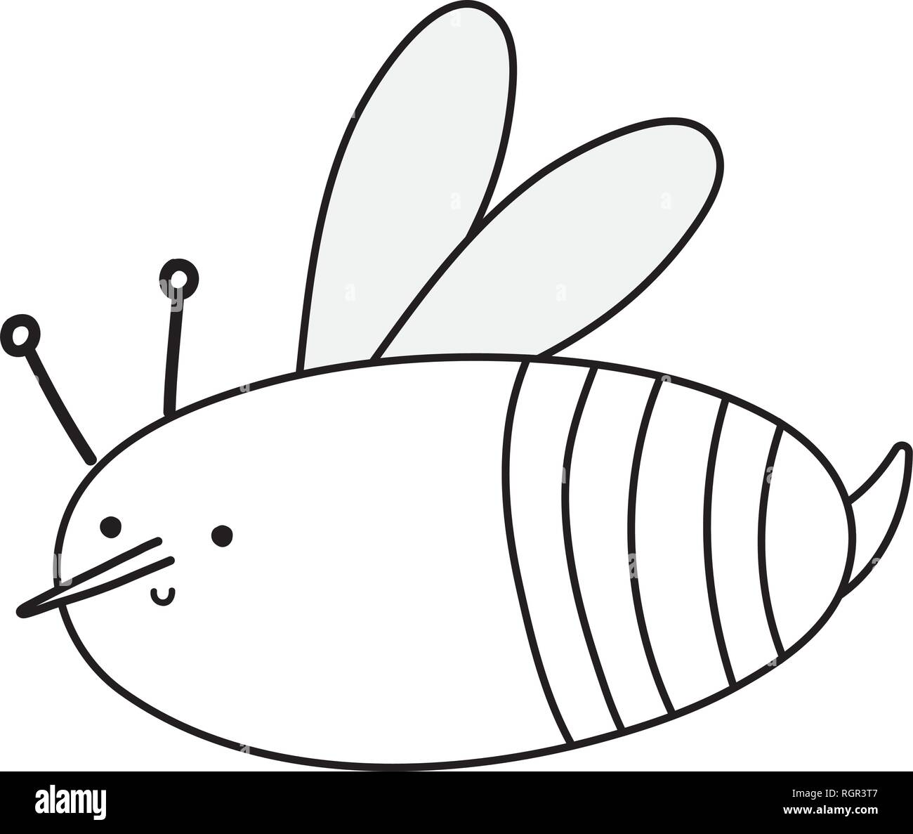 cute and little bee Stock Vector Image & Art - Alamy