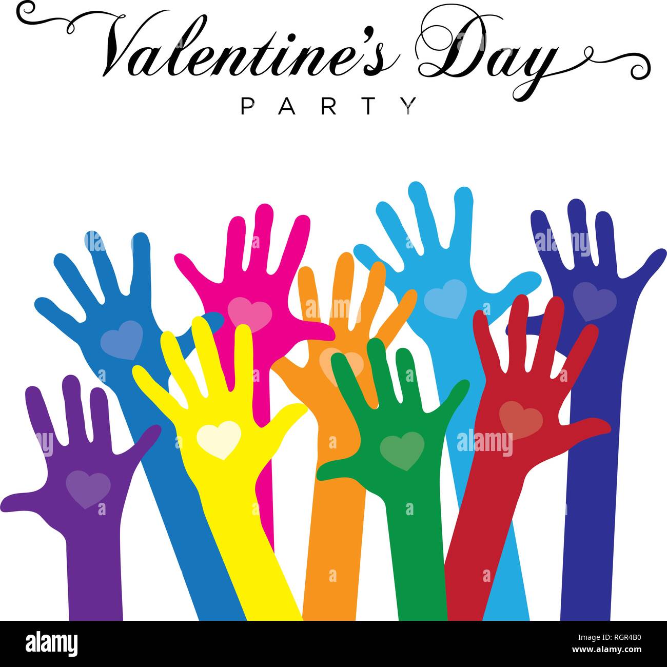 Greeting card love crowd Stock Vector Images - Alamy