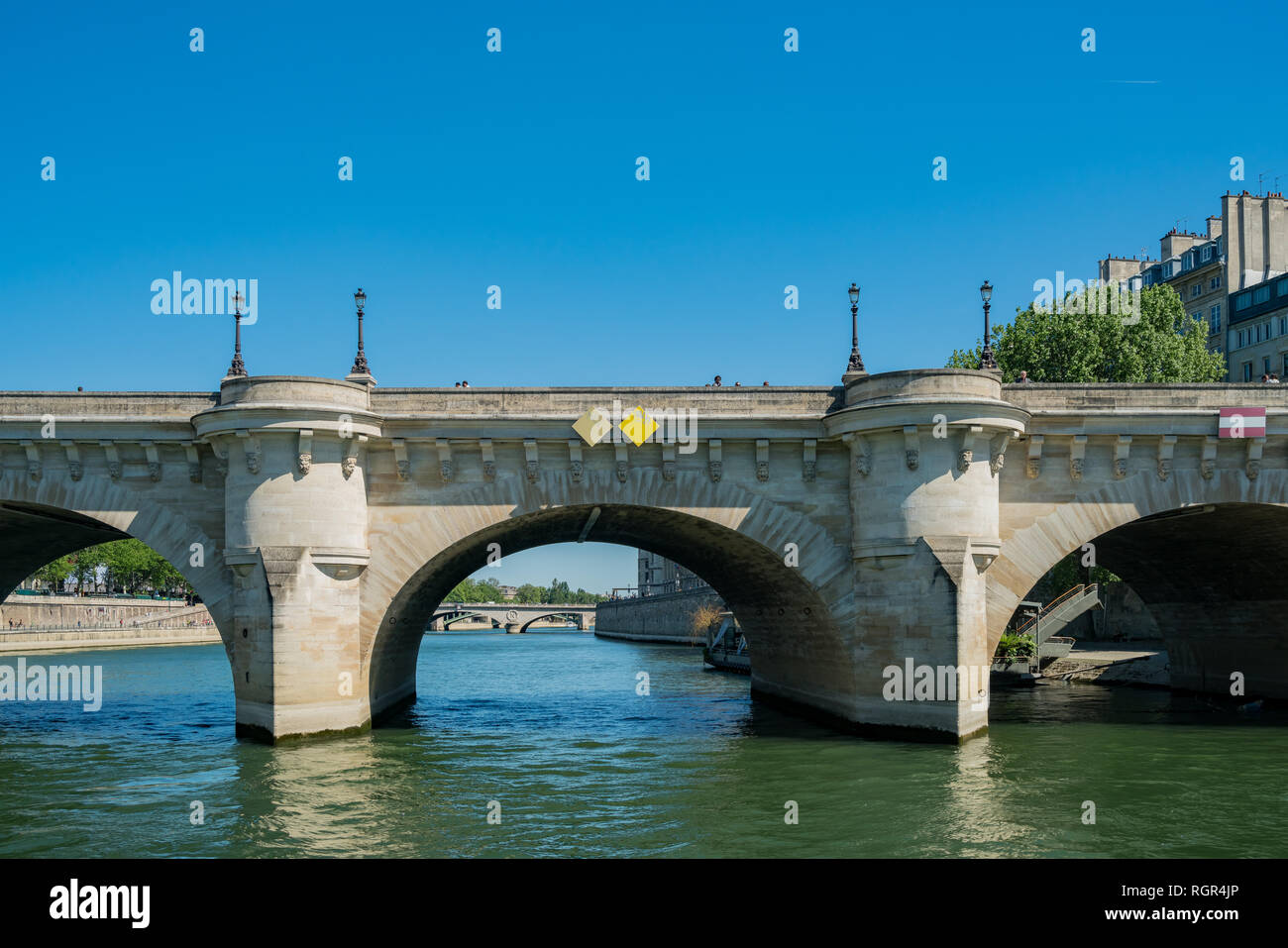 Beautiful cityscape with the famous Seine river at Paris, France Stock ...