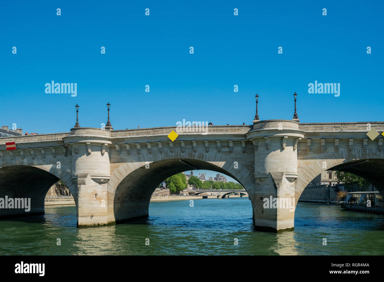 Beautiful cityscape with the famous Seine river at Paris, France Stock ...