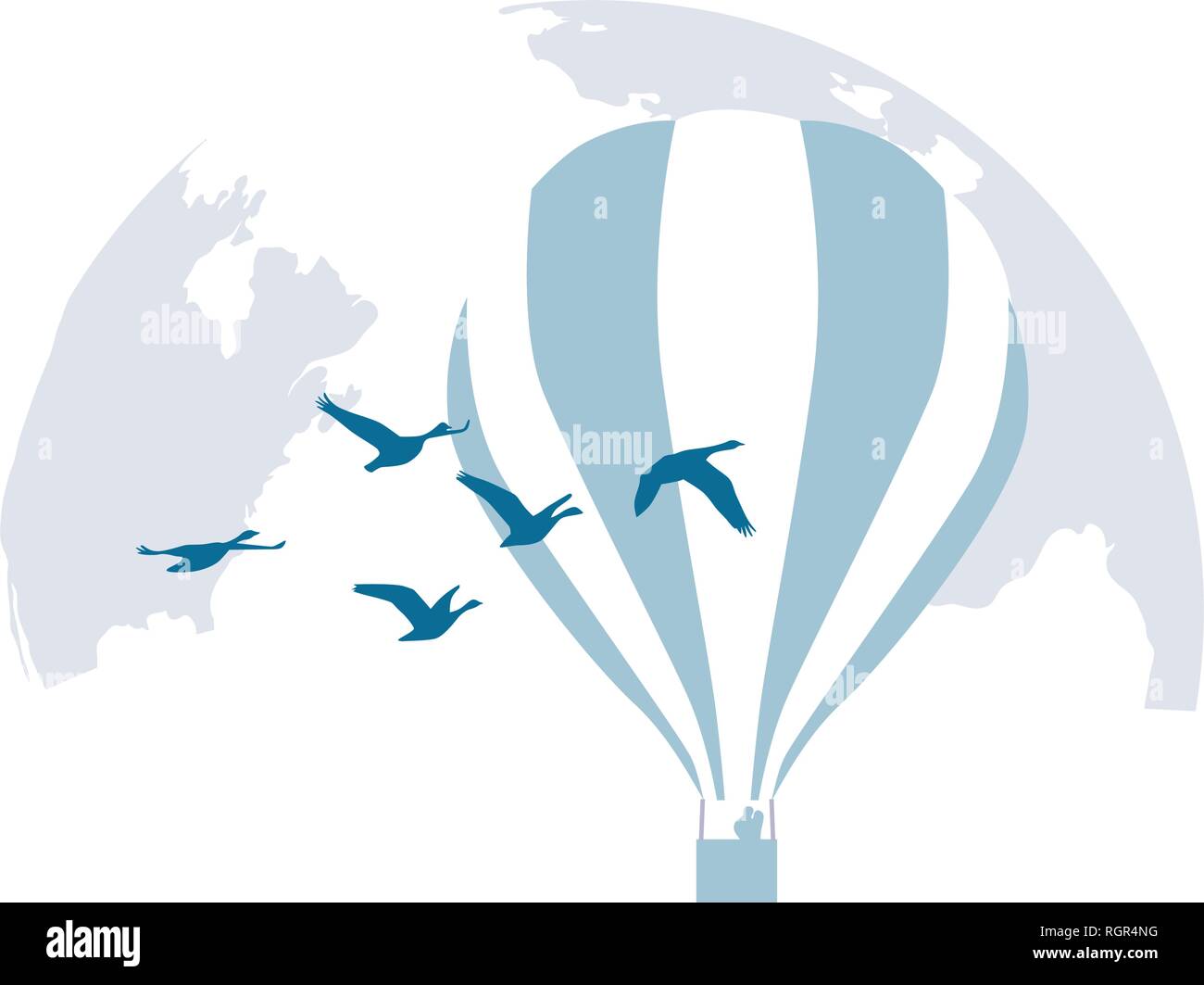 Hot air balloon, vector Stock Vector Image & Art - Alamy